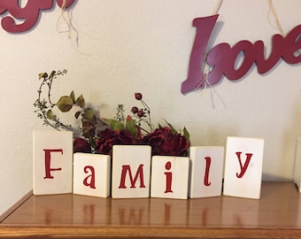 Family block letters | Etsy