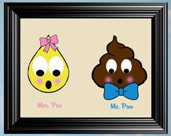 Items similar to Cross stitch pattern: Poo & Pee sign with some flies ...