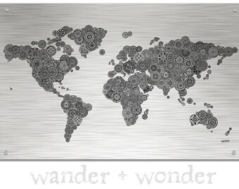 Mandala world map | Etsy