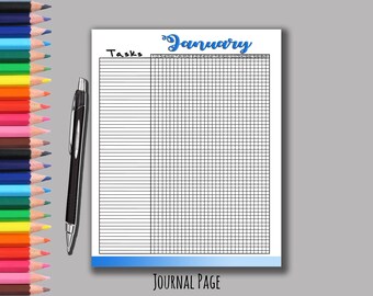 Printable Daily Task Sheet Full page organizer Clean and