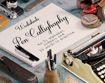 Hand lettering worksheets | Etsy