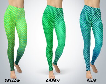 Fish scale leggings | Etsy