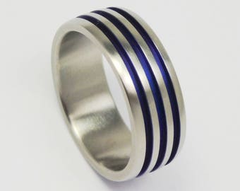 Mens titanium ring | Etsy