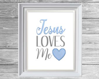 Jesus Loves Me wall art Christian art religious art