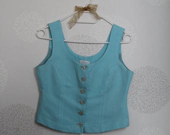 Turquoise vest | Etsy