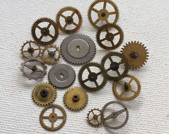 Brass clock gears | Etsy