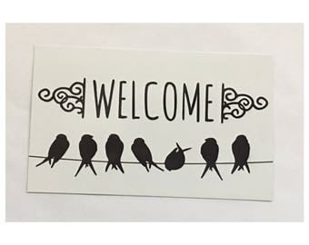 Bird welcome sign | Etsy