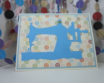 Sewing machine card | Etsy