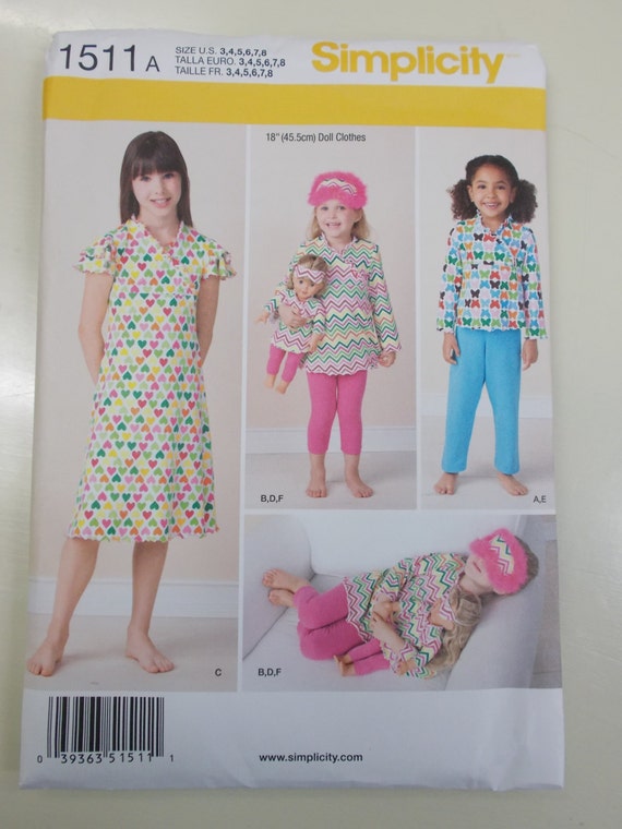 Matching Doll and Girl Pajamas American Girl Doll Pajamas