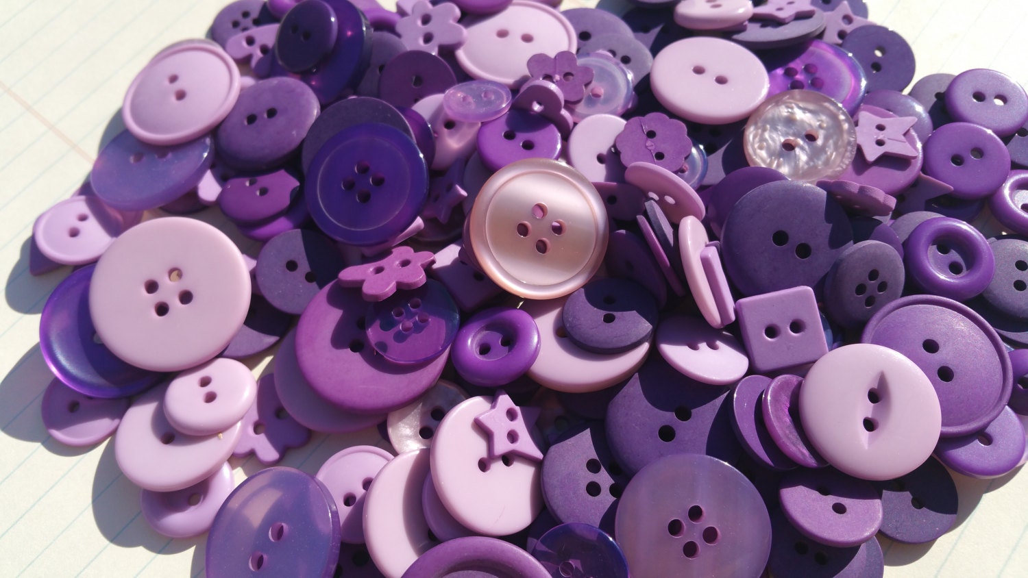 Purple Buttons Sewing Button Lavender Deep Plum Buttons