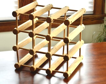 Wood dowel rack | Etsy