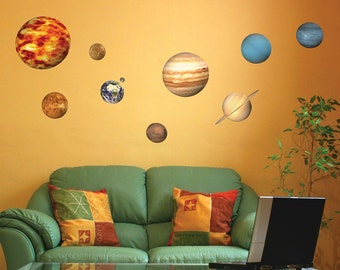 Solar system decal | Etsy