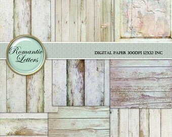 SALE-50% Shabby Chic wood digital paper pack by RomanticLetters