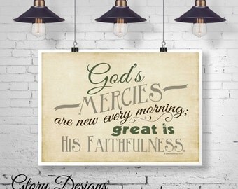 Unique his mercies are new related items | Etsy