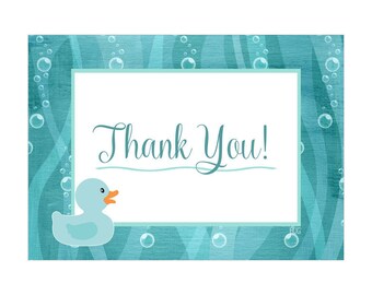 Duck thank you card | Etsy
