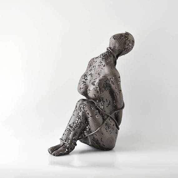 Contemporary metal art Female sculpture Unique home decor