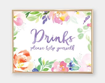 Drink table sign | Etsy
