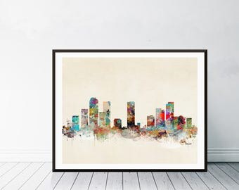 Denver skyline | Etsy