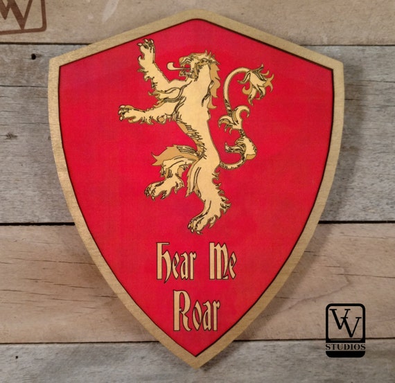 Large Game of Thrones Shield House Lannister