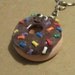 Donut Keychain Donut Key Ring Donut Bookbag Charm Donut