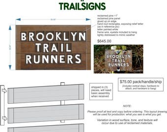 Replica hiking trail signs and custom woodcarving by TrailSigns