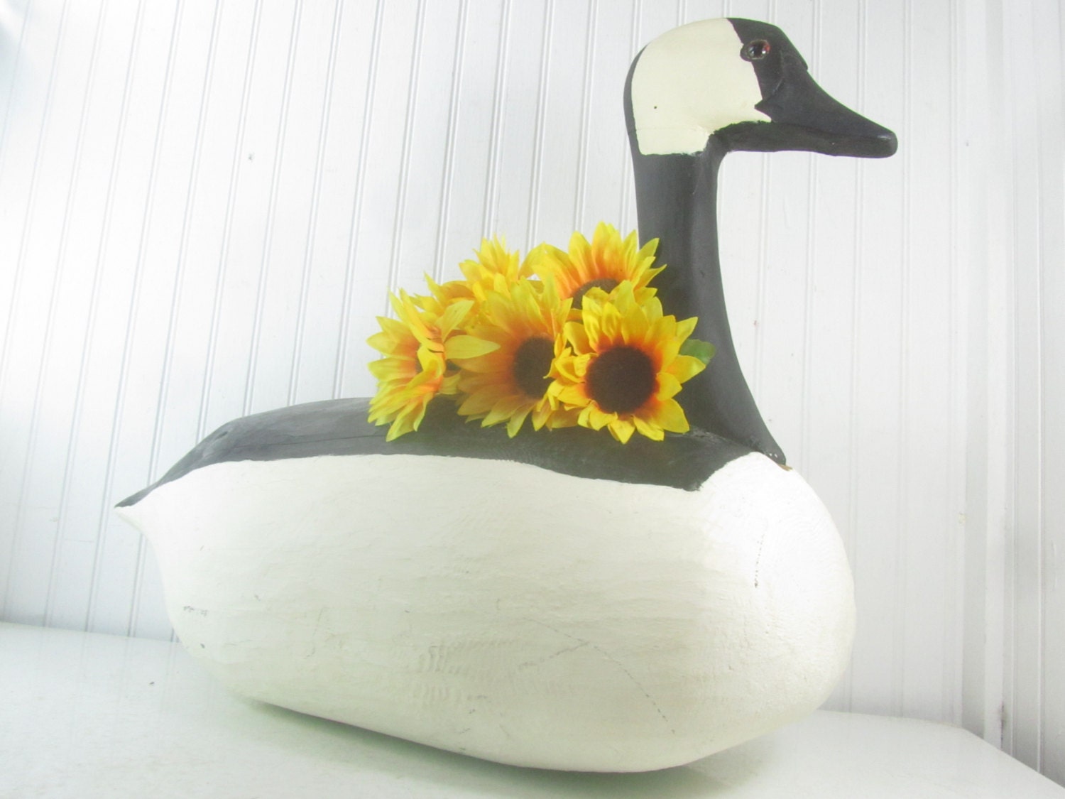 Hand Carved Goose Wood Goose Home Decor Lake House Decor