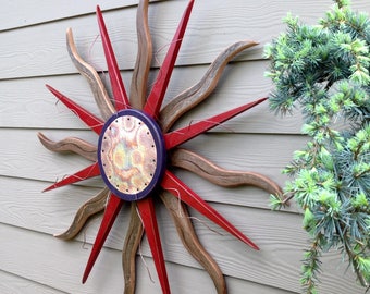 Wood sun | Etsy