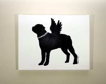 Rottweiler angel | Etsy