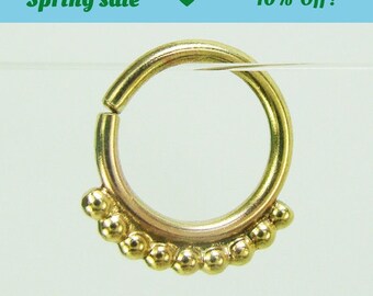 Geometric nose ring Gold Septum ring septum piercing septum