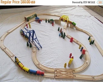 Wooden train track | Etsy