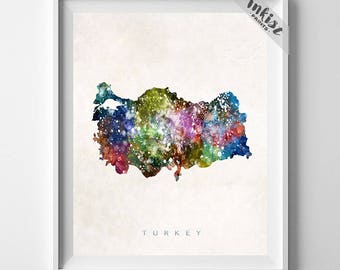 Watercolor turkey | Etsy