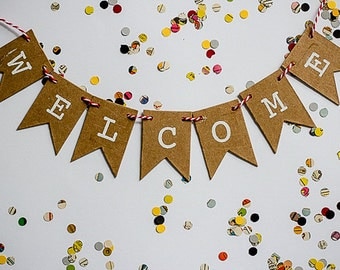 Welcome bunting | Etsy