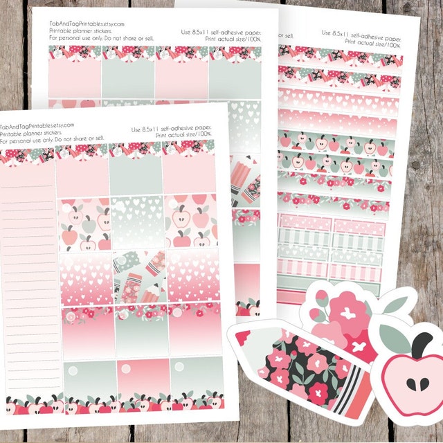Printable planner stickers by TabAndTagPrintables on Etsy