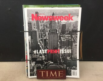 Vintage wall magazine rack | Etsy