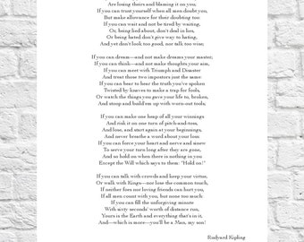 Kipling poem | Etsy
