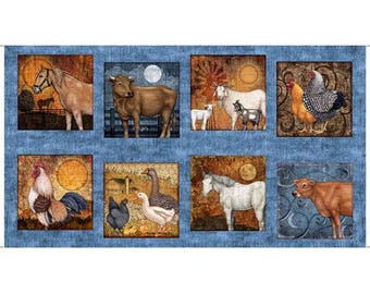 Cow fabric panels | Etsy