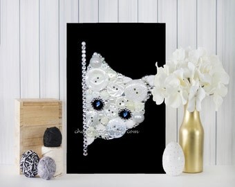 Unique & ONE OF A KIND Button Art Collages by CherCreations