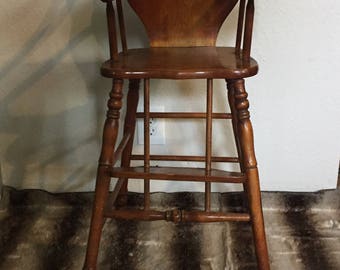 Wooden high chair | Etsy