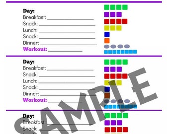 21 day fix tracker | Etsy