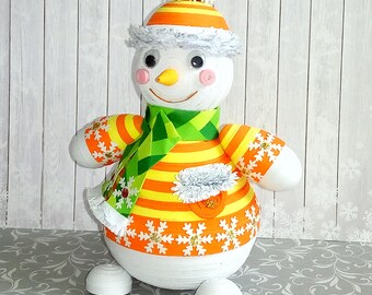 Paper snowman | Etsy