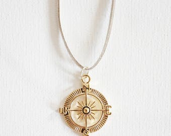 Solid 14K Gold Compass