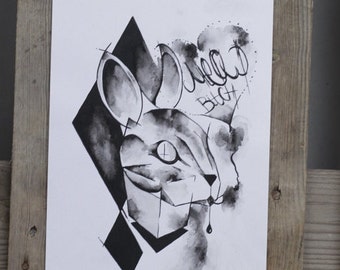 Abstract bunny | Etsy