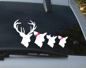 Deer family decal | Etsy