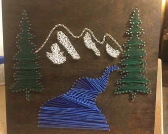 Mountain string art | Etsy