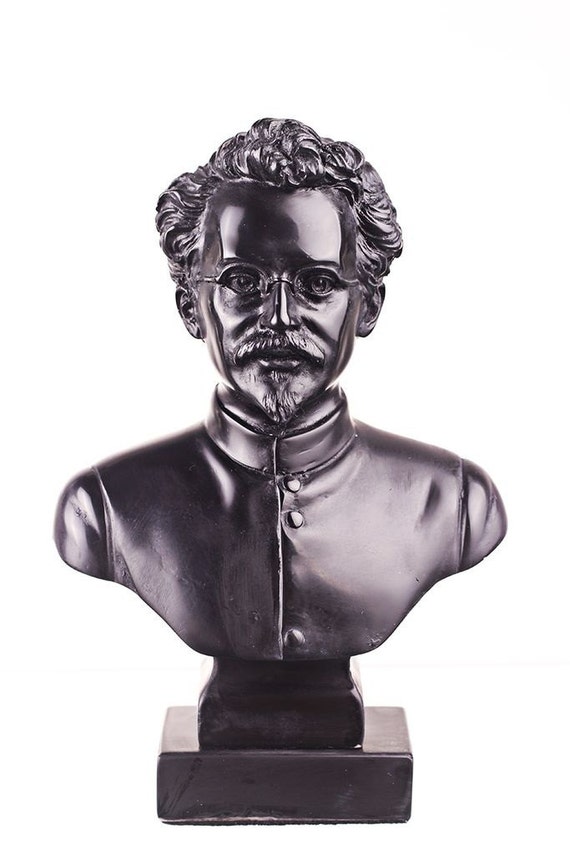 Russian Soviet USSR Communist Leon Trotsky Stone Bust / Statue