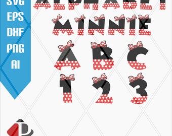 Minnie alphabet | Etsy