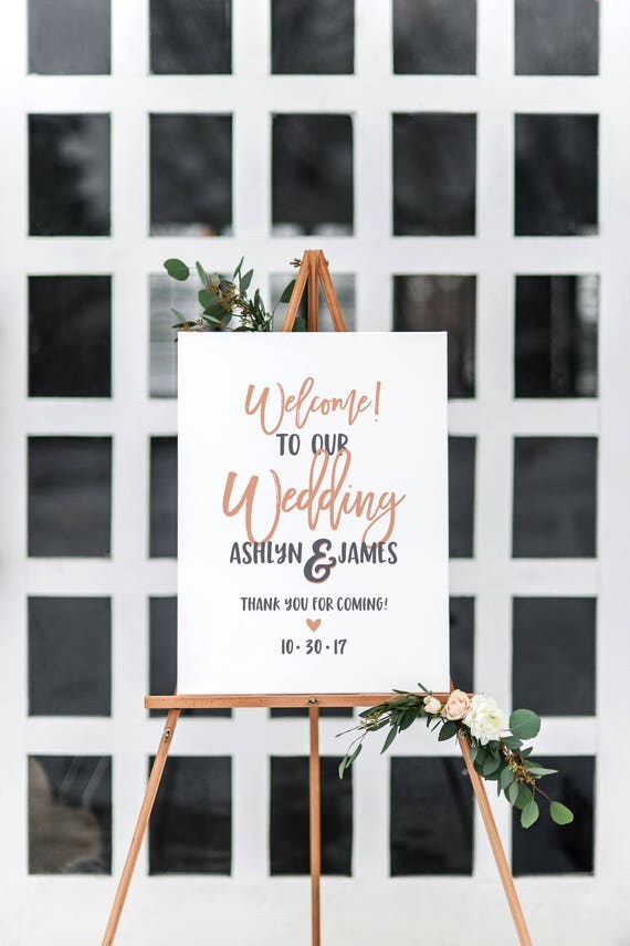 Welcome Wedding Entrance Sign Wedding Reception Entrance