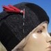 Fur Pom Pom Hat Black Cashmere Cotton Blend by Vacationhouse