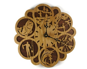 Guitar Wall Hanging Clock Handmade From Cherry Wood Fender