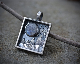 Shadow box necklace | Etsy